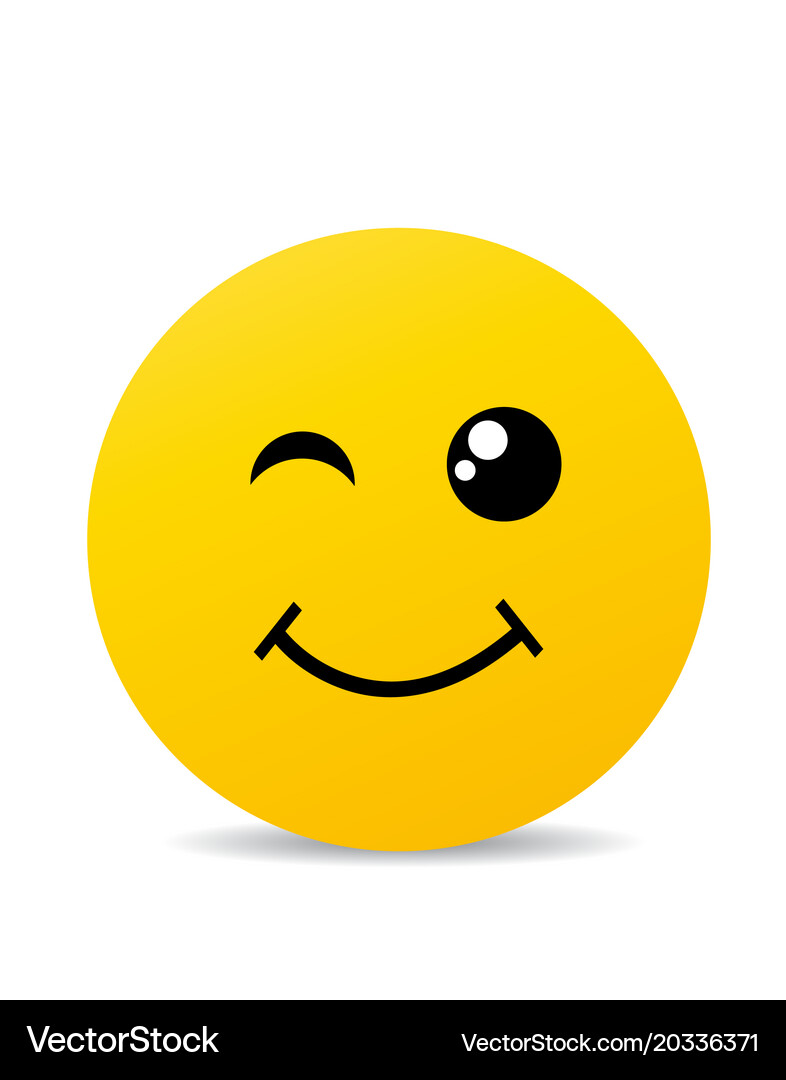 Modern yellow laughing happy smile Royalty Free Vector Image