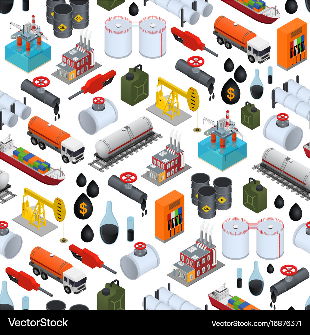 Oil industry and energy resource background Vector Image