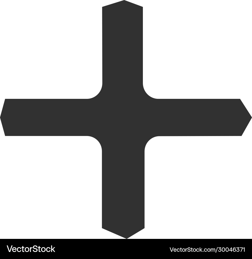 Plus or cross symbols sign isolated Royalty Free Vector