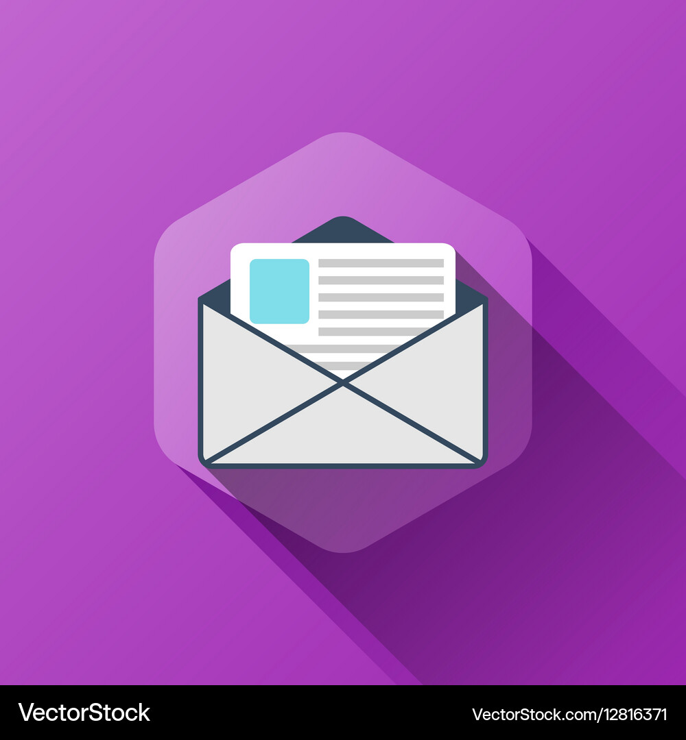 Simple of new message icon in flat Royalty Free Vector Image