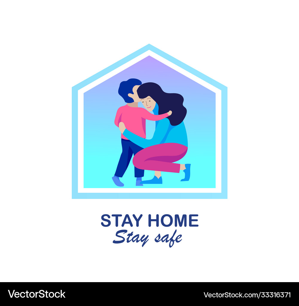 Stay at home concept coronavirus prevention Vector Image