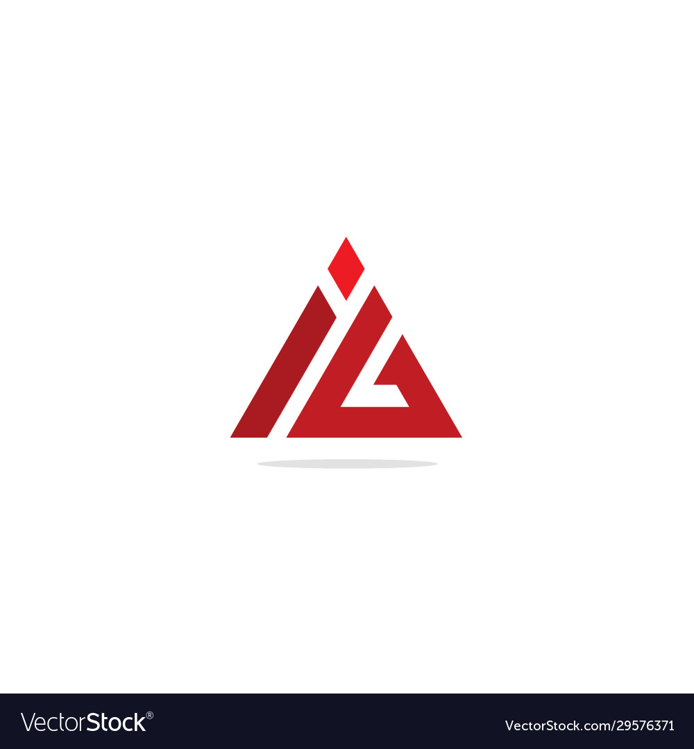 Triangle shape line logo Royalty Free Vector Image