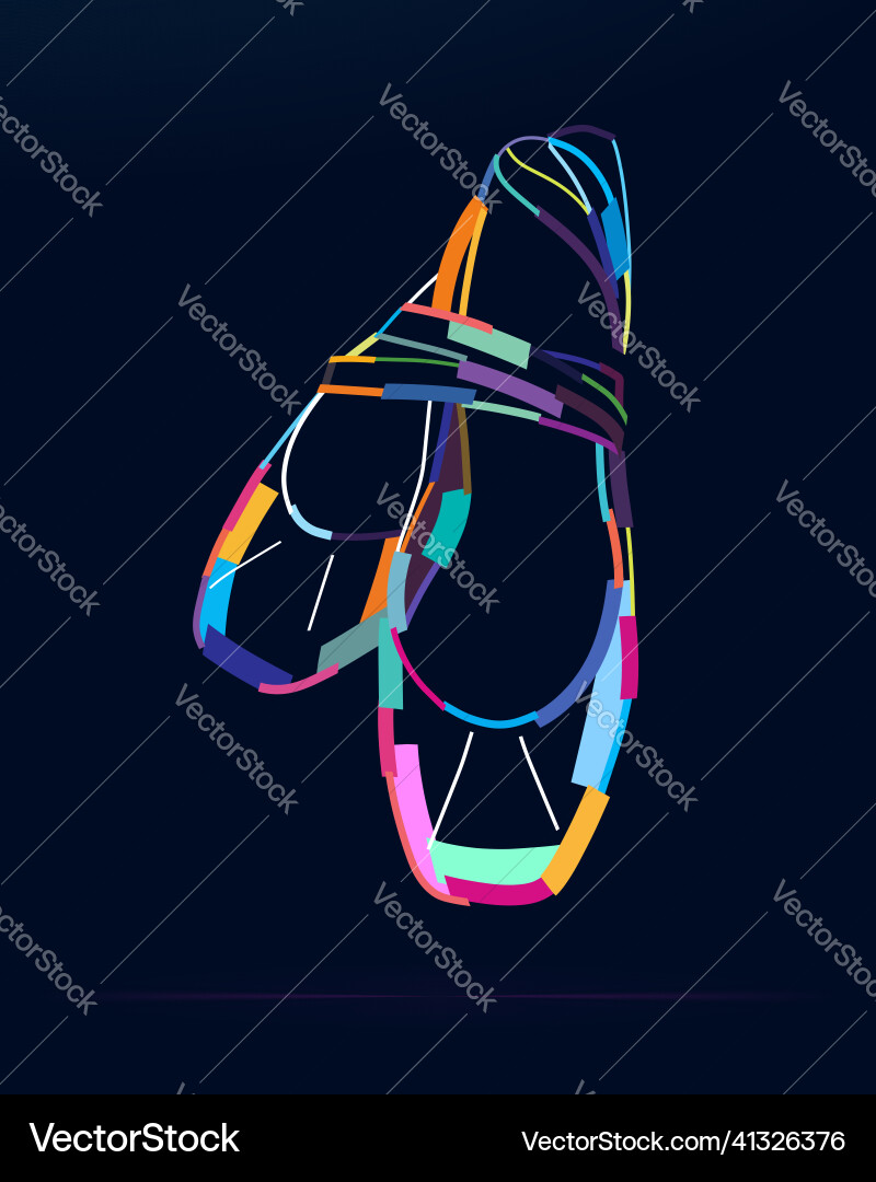 Abstract ballet shoes pointe with a ribbon Vector Image