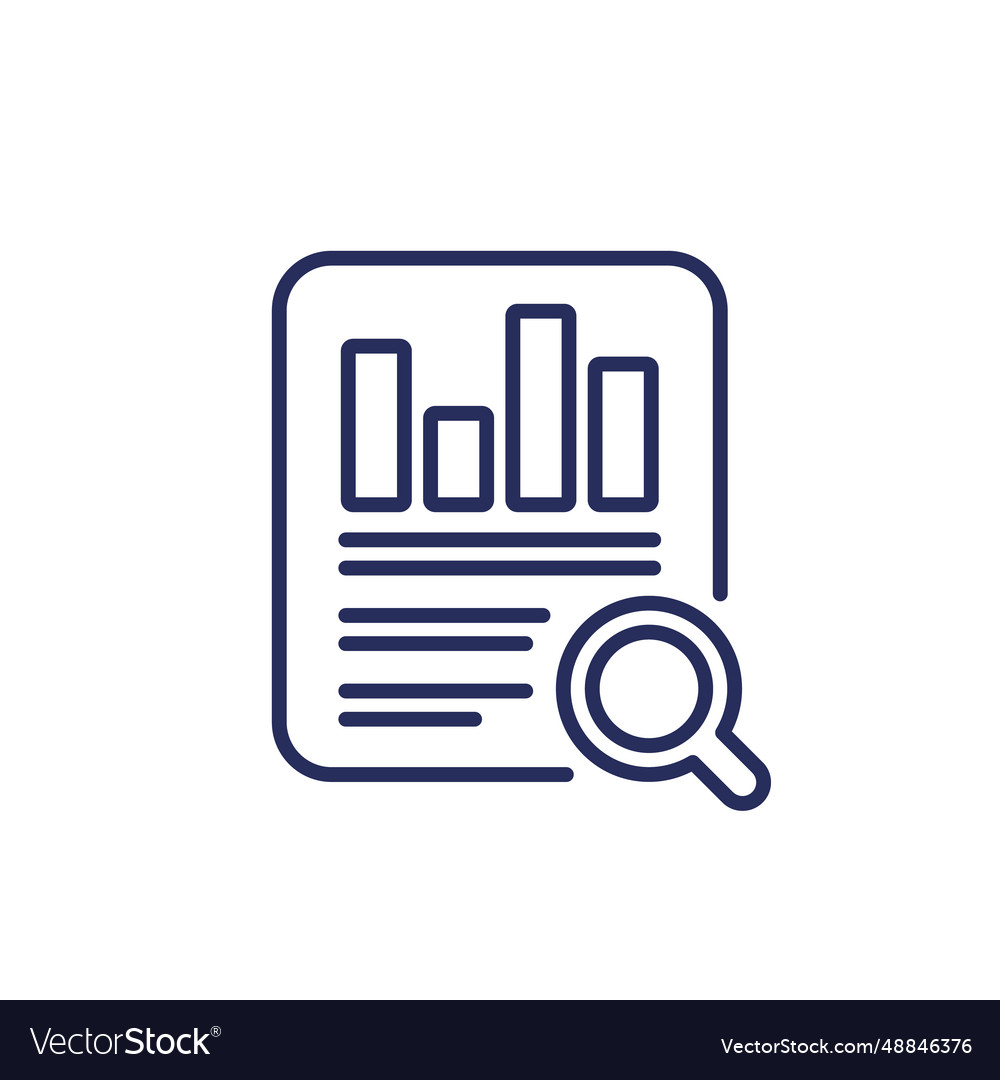 Audit line icon auditing financial statement Vector Image Audit line icon auditing financial statement Vector Image