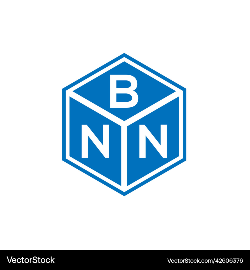 Bnn letter logo design on black background Vector Image