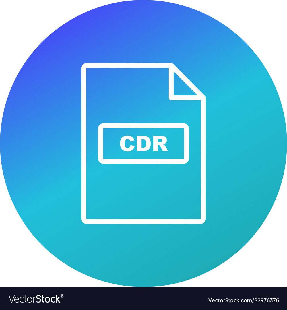 Cdr icon Royalty Free Vector Image - VectorStock