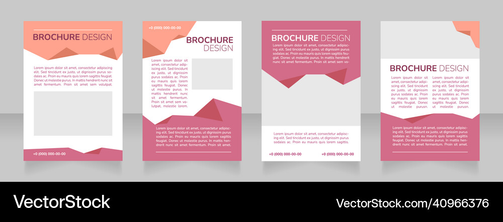 College student organization promo blank brochure Vector Image