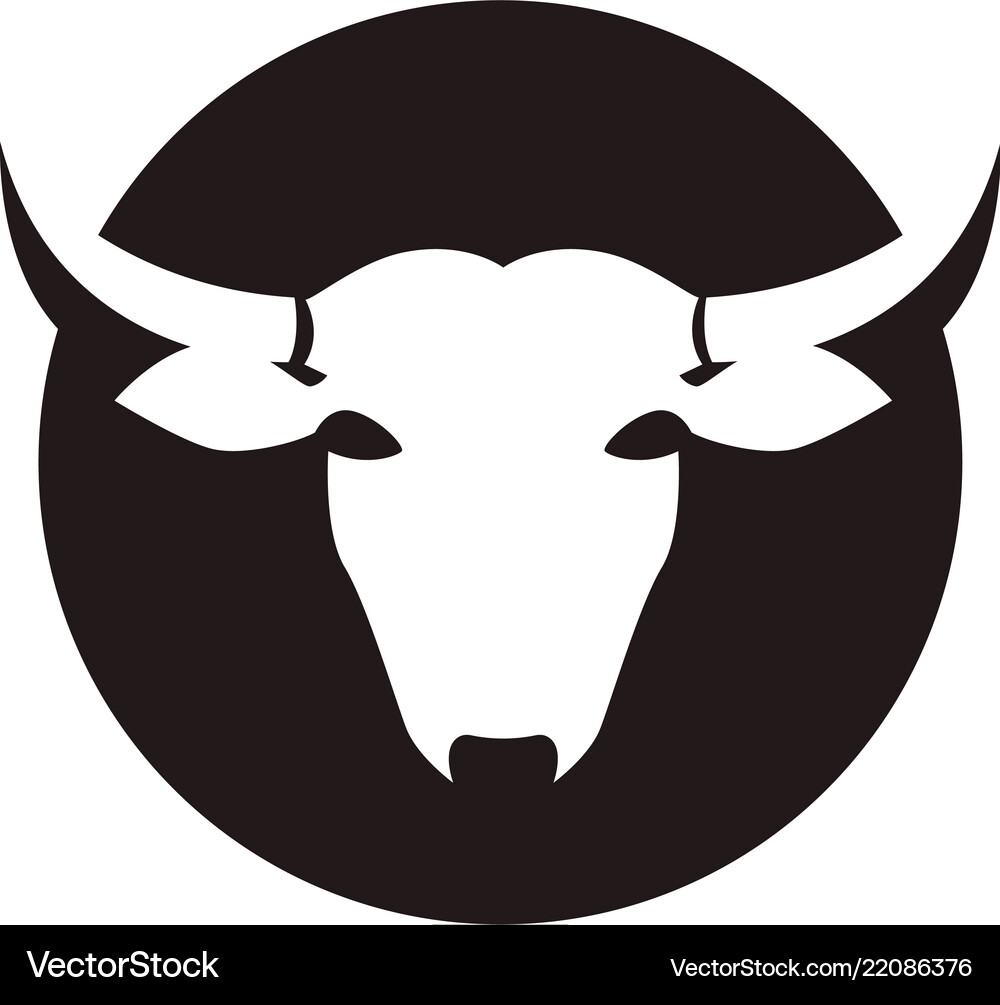 Cow head symbols and logo template Royalty Free Vector Image
