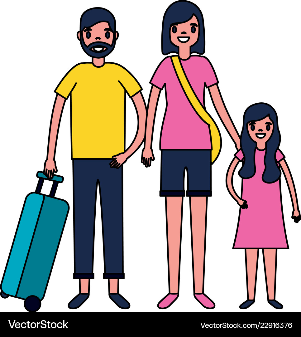 Family vacations travel Royalty Free Vector Image