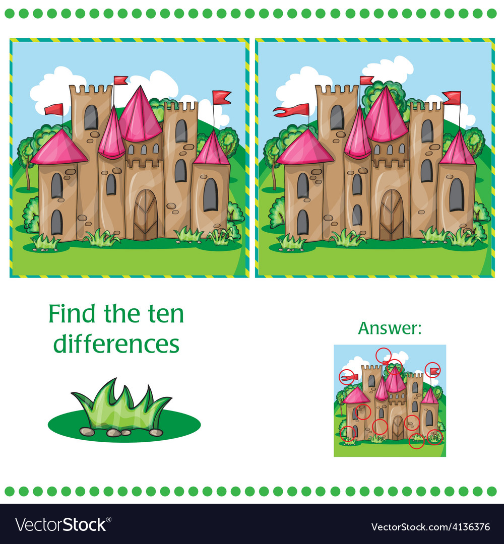 Find Differences Between Two Images Royalty Free Vector Riset