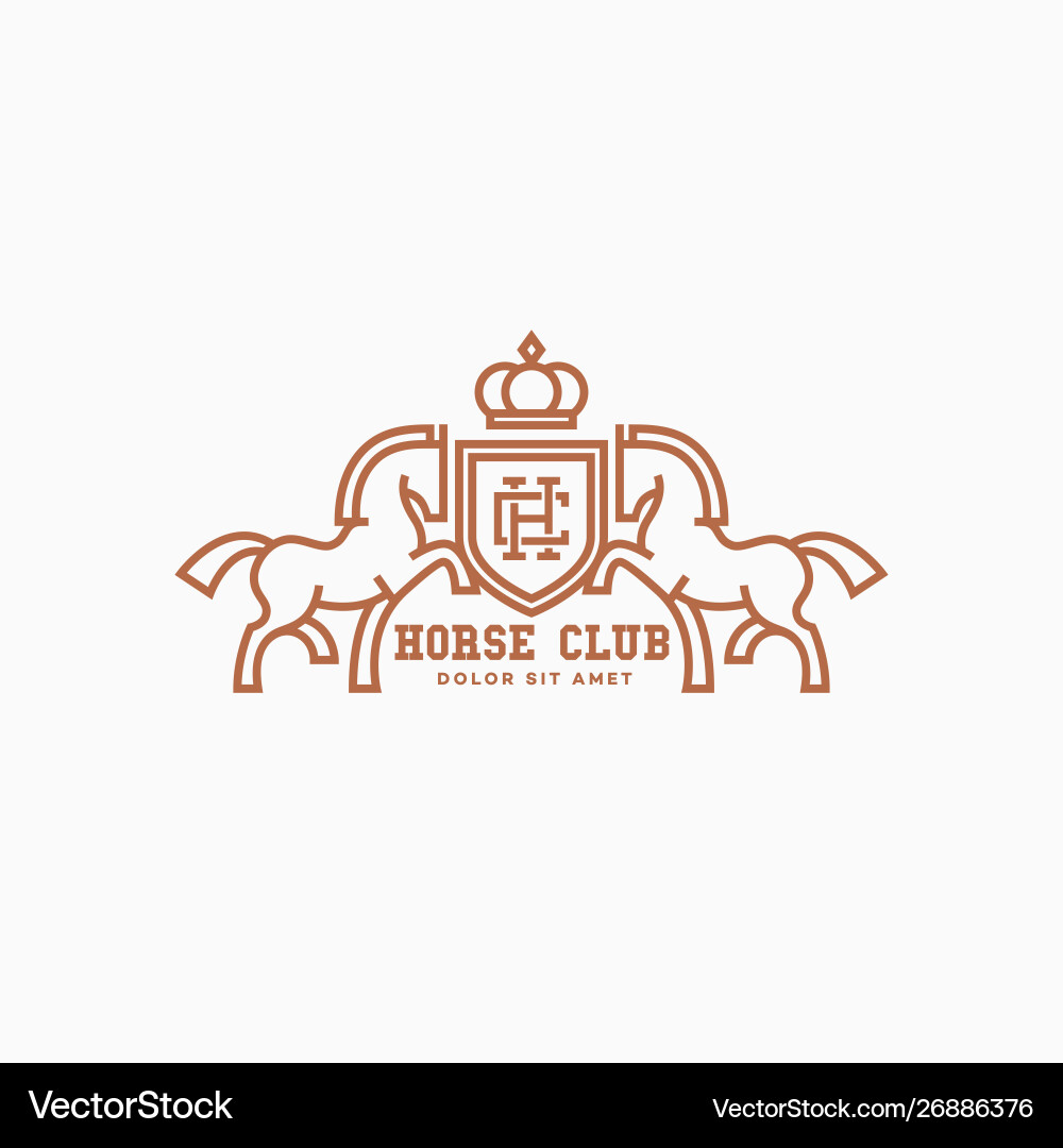 Horse club logo Royalty Free Vector Image - VectorStock