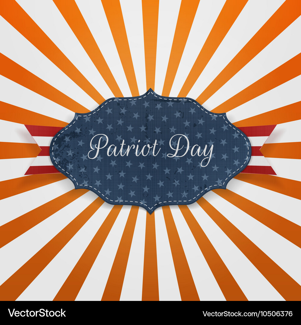 Paper card template with patriot day text Vector Image