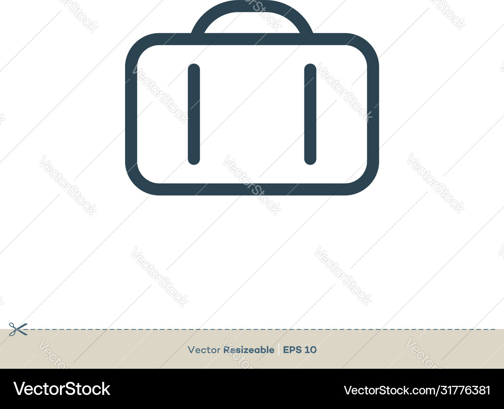 Bag line art icon logo template design eps 10 Vector Image