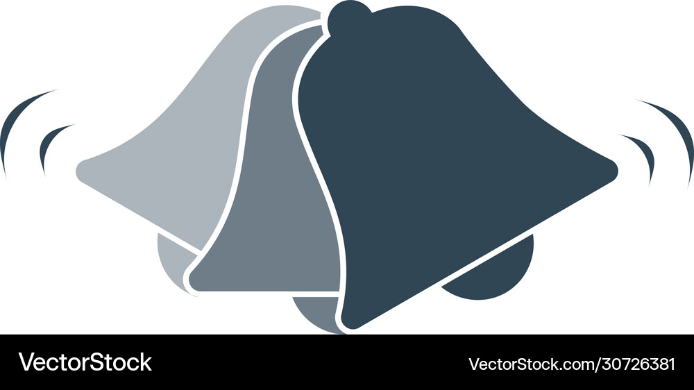 Bell icon symbol motion effect stock isolated Vector Image