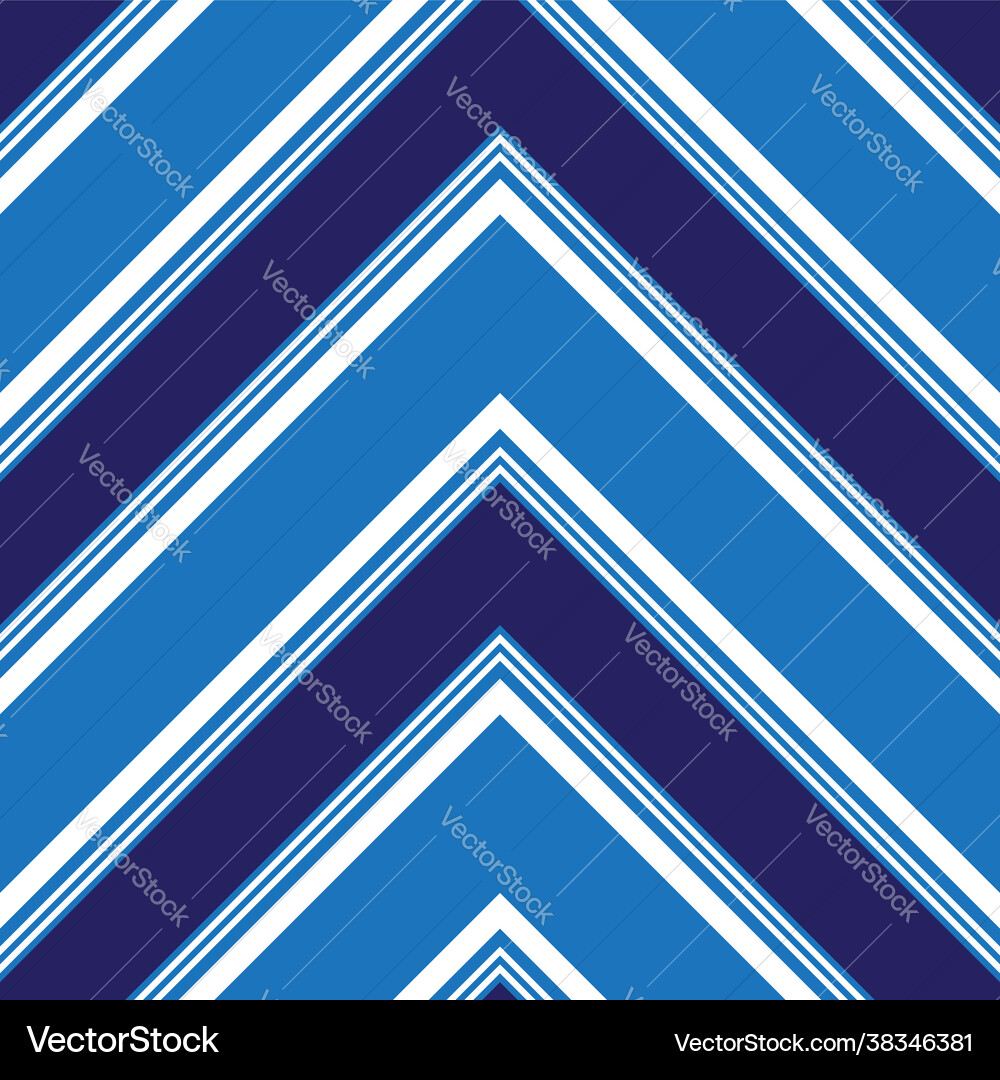 Blue chevron diagonal stripes seamless pattern Vector Image
