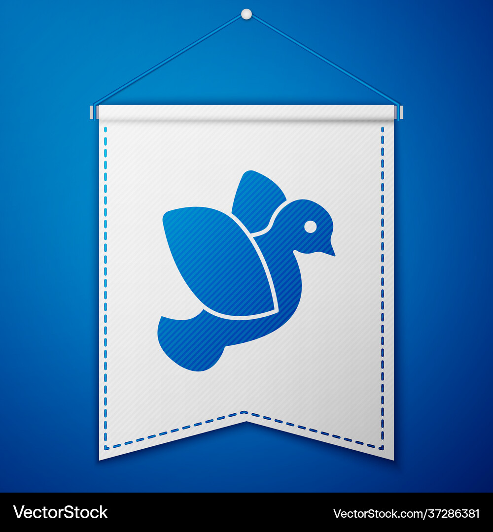 Blue dove icon isolated on background white Vector Image