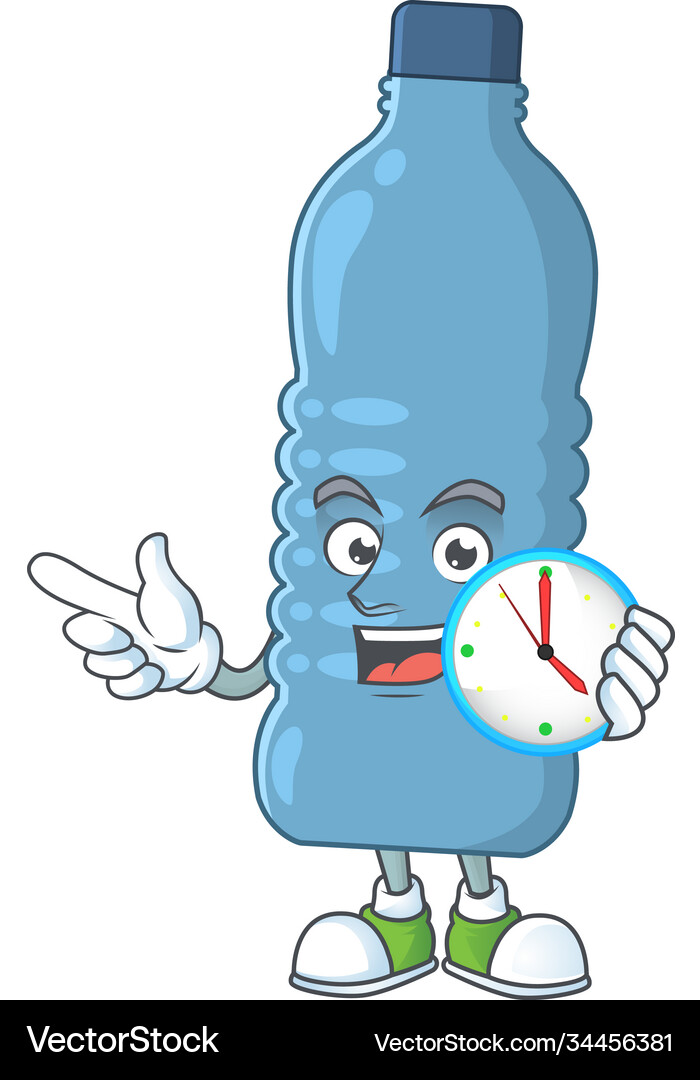 Cheerful Mineral Bottle Mascot Royalty Free Vector Image