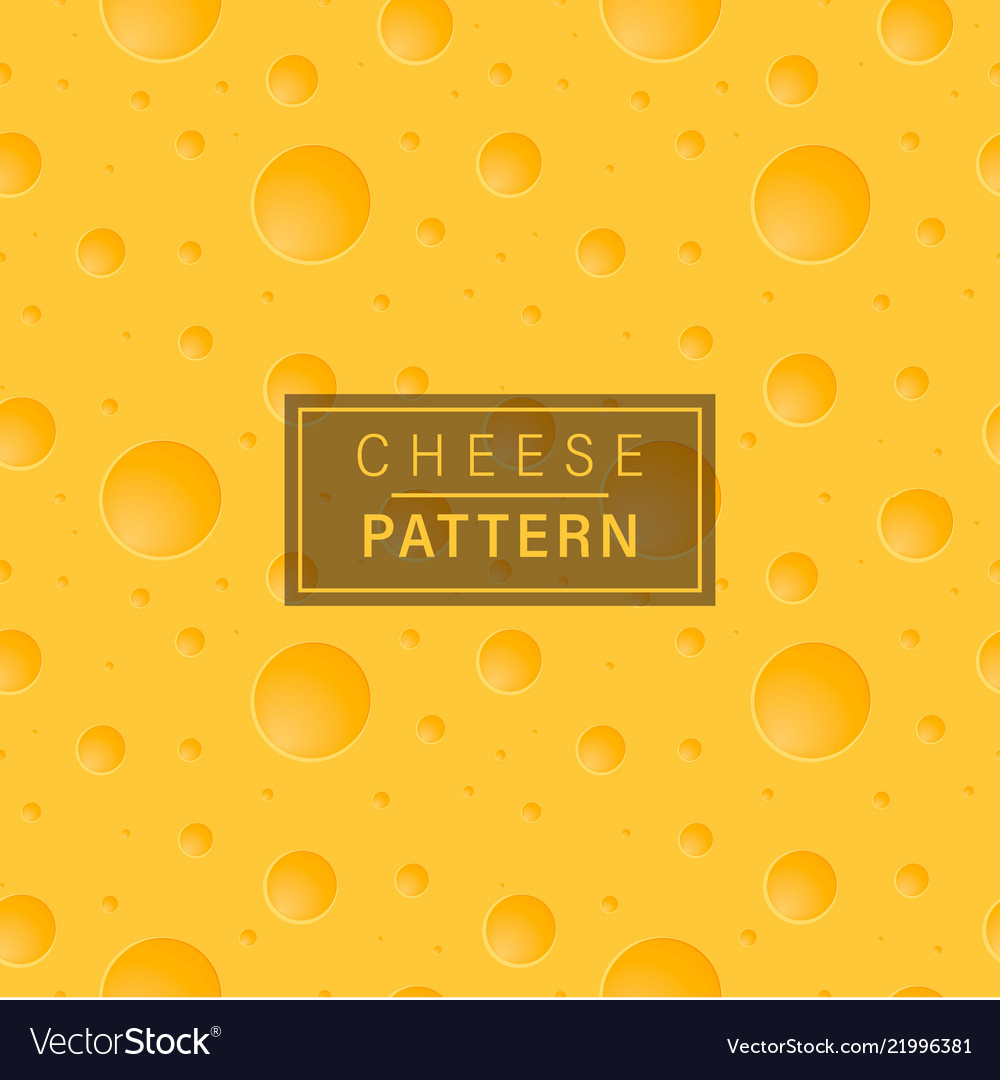 Cheese background pattern Royalty Free Vector Image
