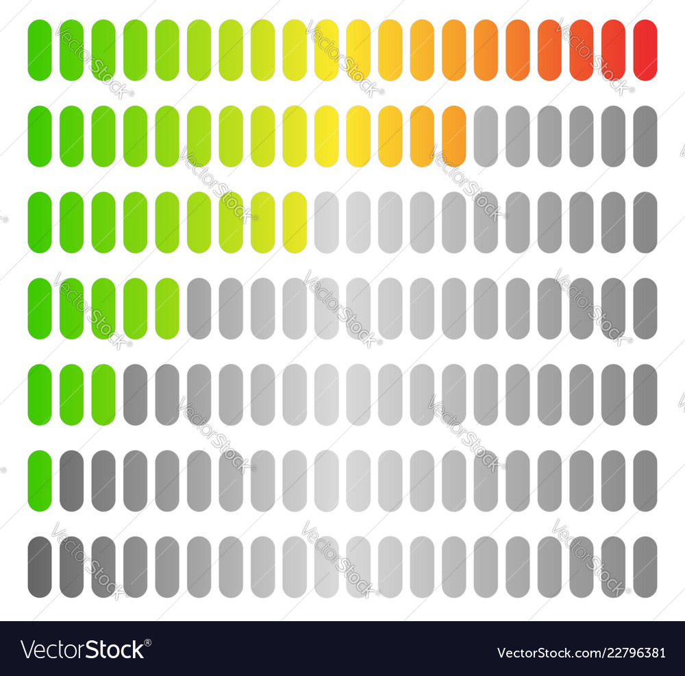 Colored progress bars progress strength indicators