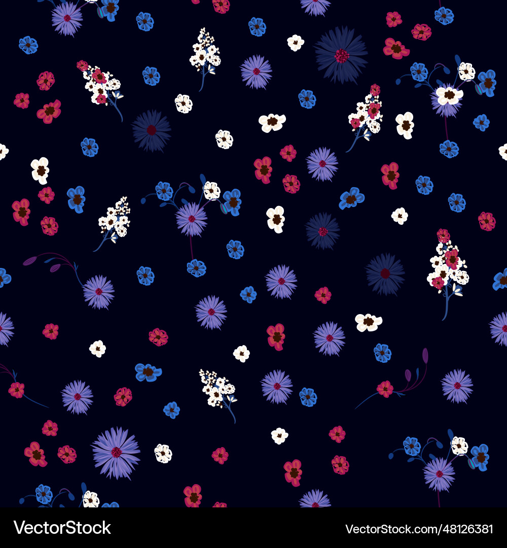 Fashion seamless pattern colorful blue red Vector Image