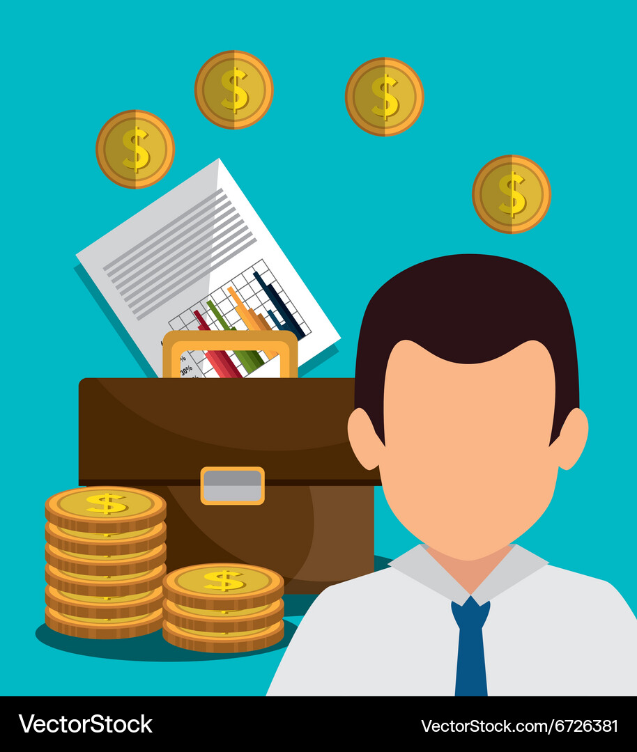 Financial growth up and money Royalty Free Vector Image
