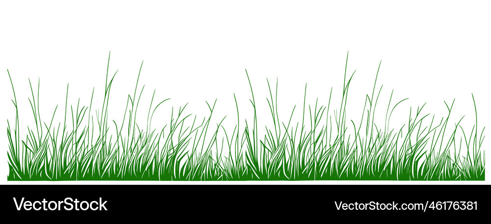 Grass field hand drawn sketch in doodle style Vector Image