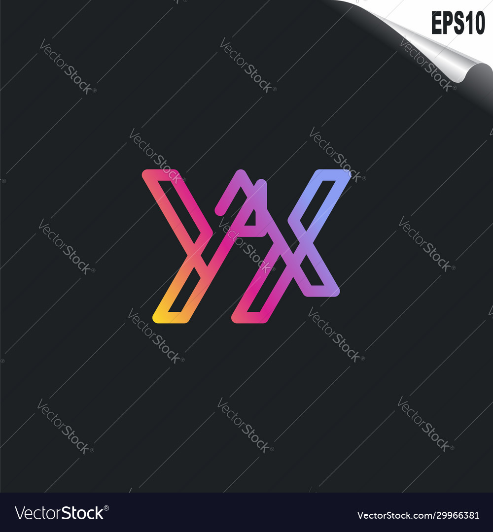 Initial yk logo monogram design template simple Vector Image