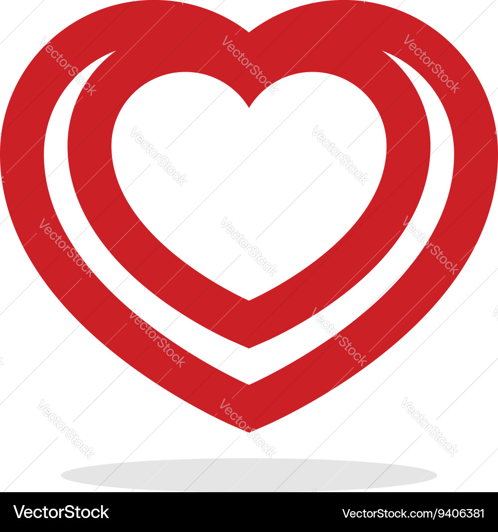 Love heart logo and icon Royalty Free Vector Image