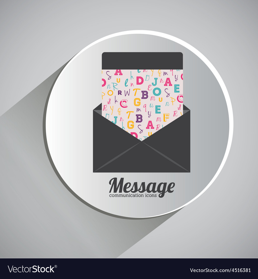 Message design Royalty Free Vector Image - VectorStock