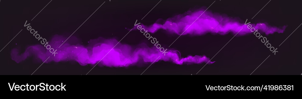 Purple magic dust trails with sparkles and glitter