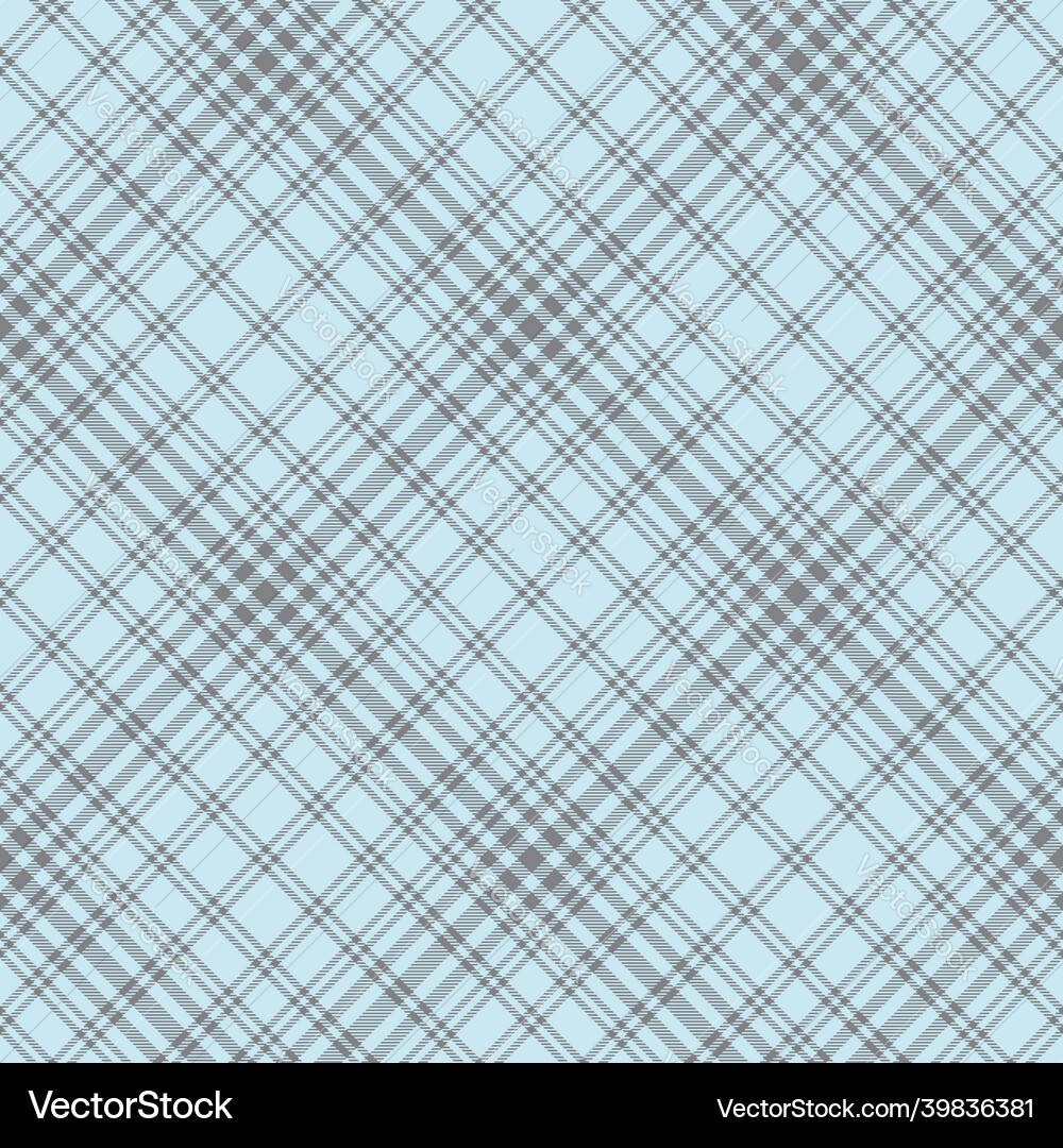 Sky blue diagonal plaid tartan textured seamless Vector Image