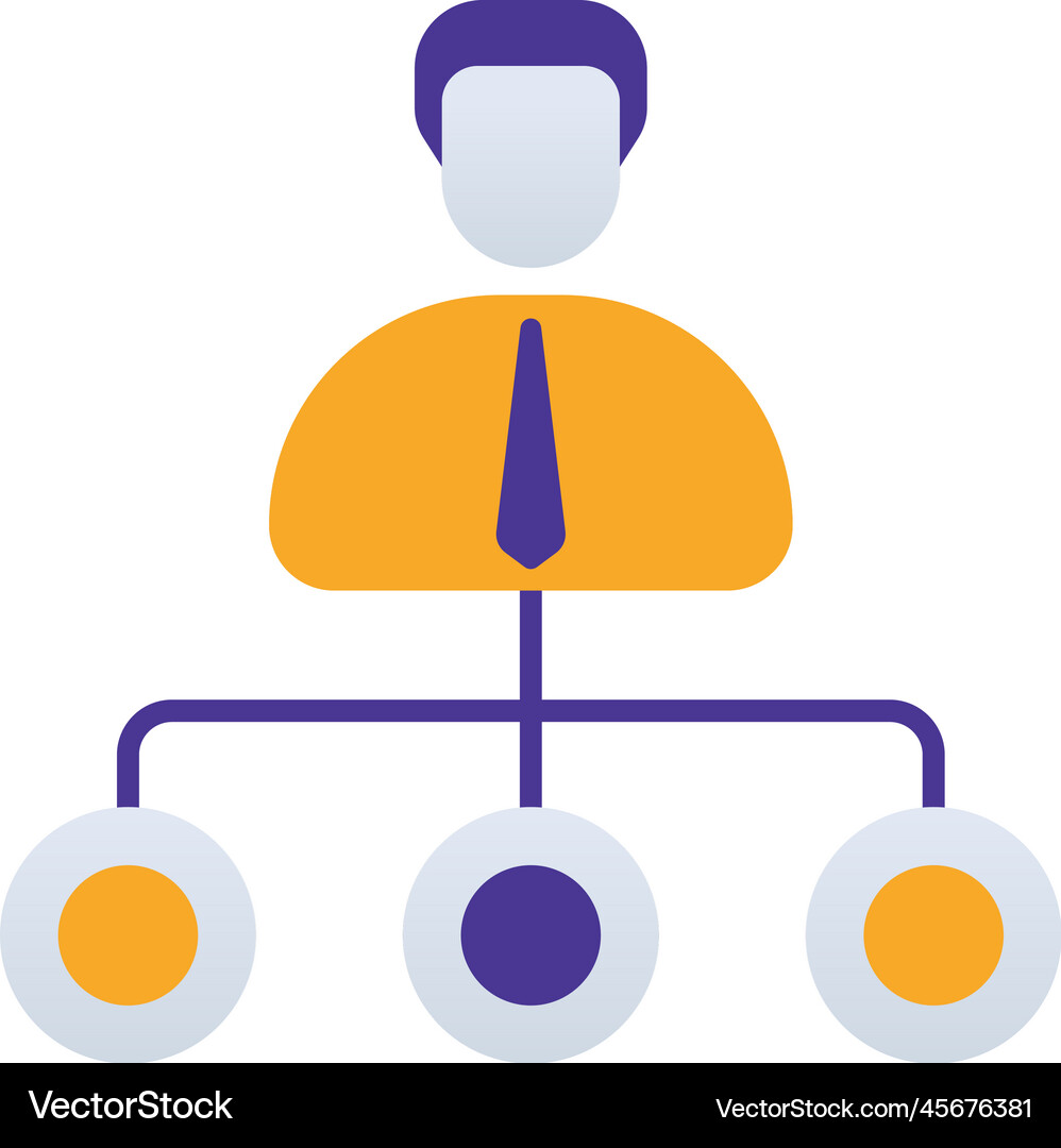Structure business people icon with purple Vector Image