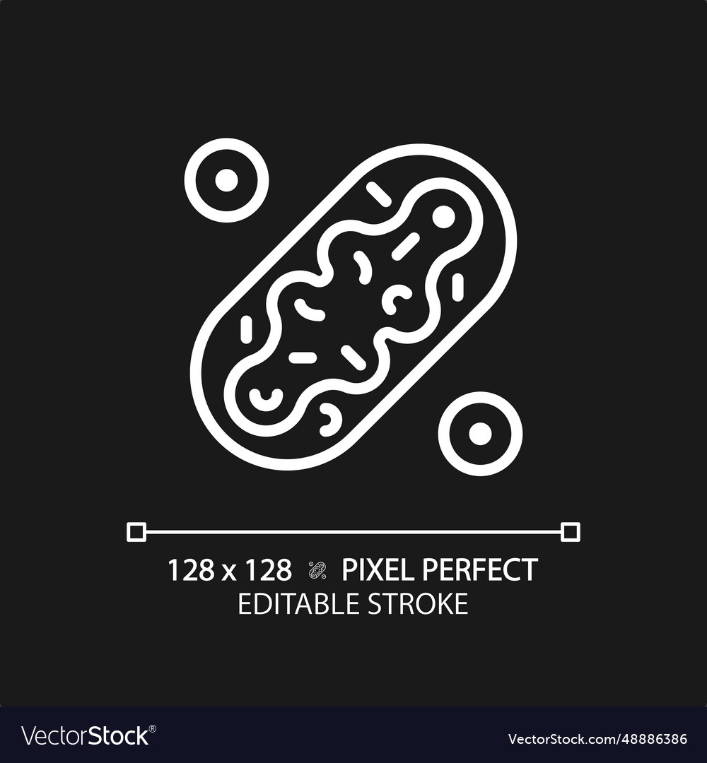 2d customizable thin line white mitochondria icon Vector Image