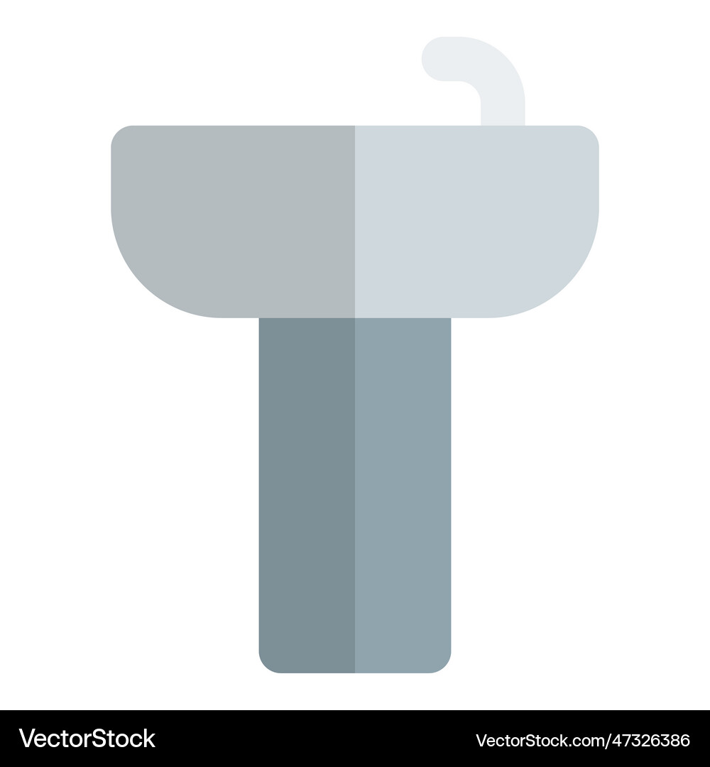 Basin and faucet setup for drinking water Vector Image