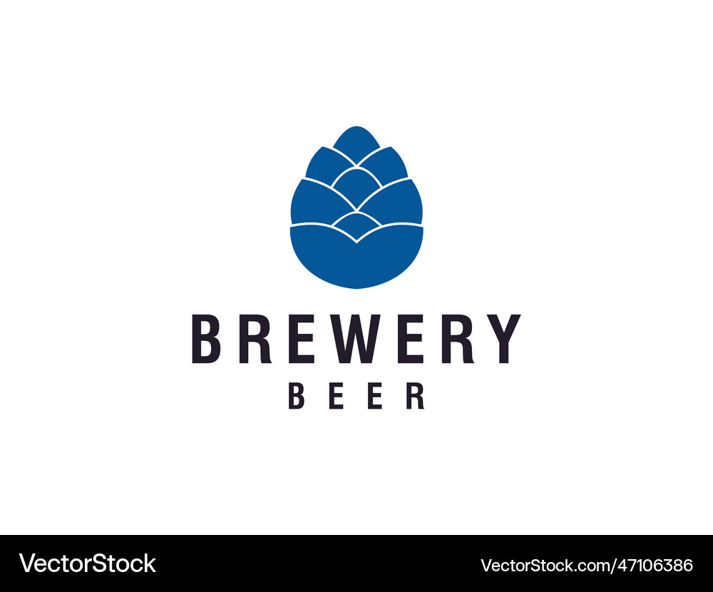 Beer brewery wheat malt brewing logo design Vector Image