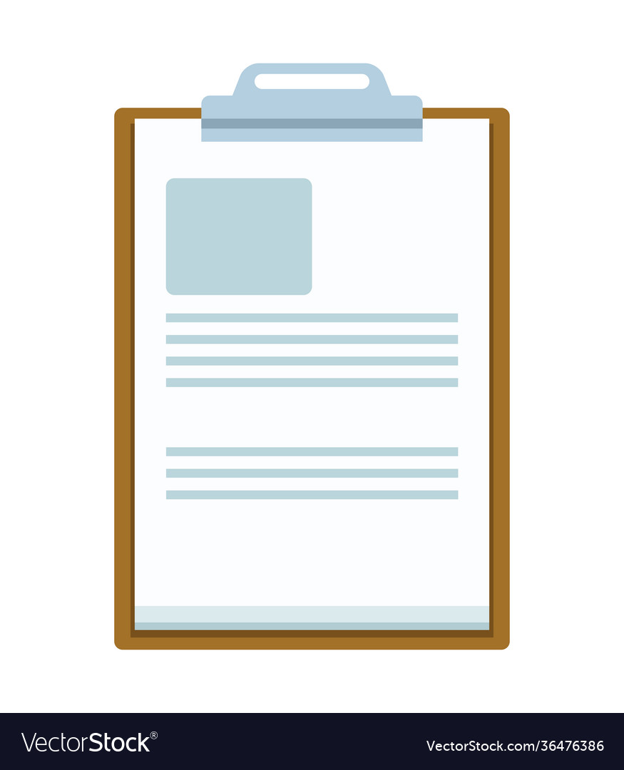 Checklist clipboard document isolated icon Vector Image