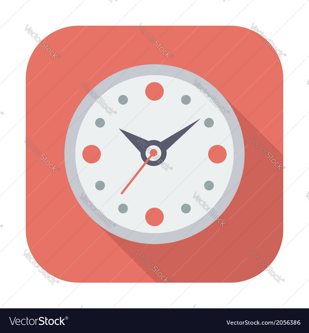 Clock flat icon Royalty Free Vector Image - VectorStock