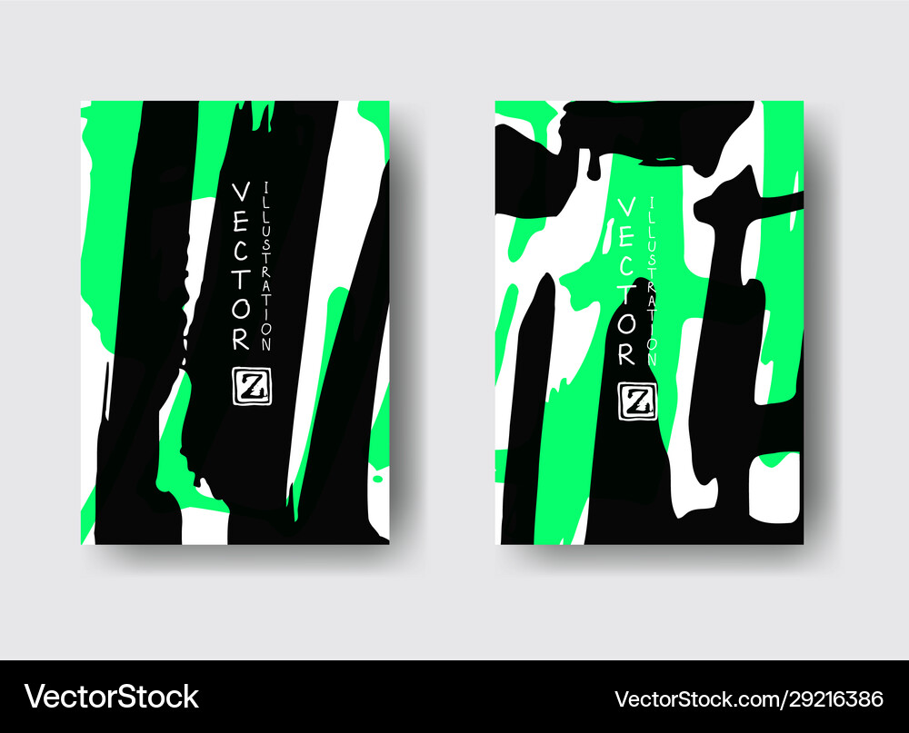 Cool bright poster set with abstract colorful Vector Image