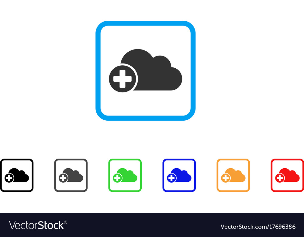 Create cloud framed icon Royalty Free Vector Image