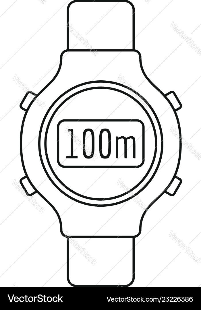 Fitness tracker icon outline style Royalty Free Vector Image