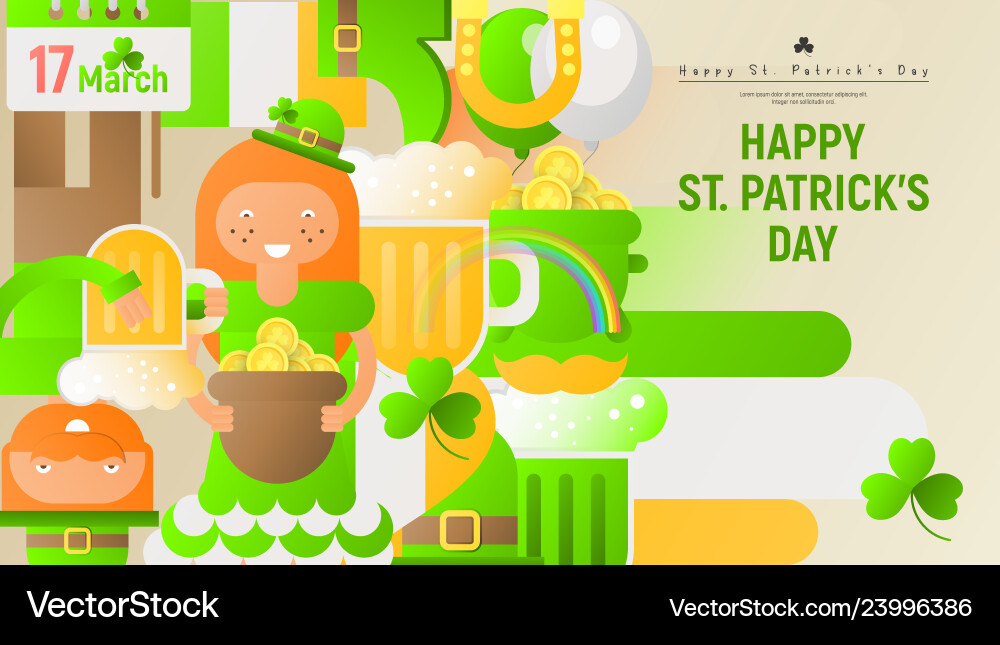 Happy st patricks day greeting card Royalty Free Vector