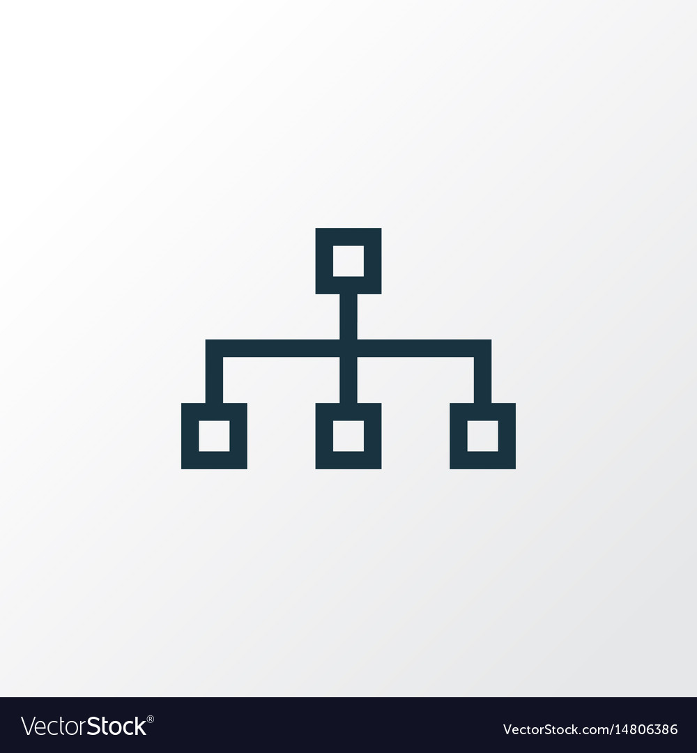 Hierarchy outline symbol premium quality isolated Vector Image