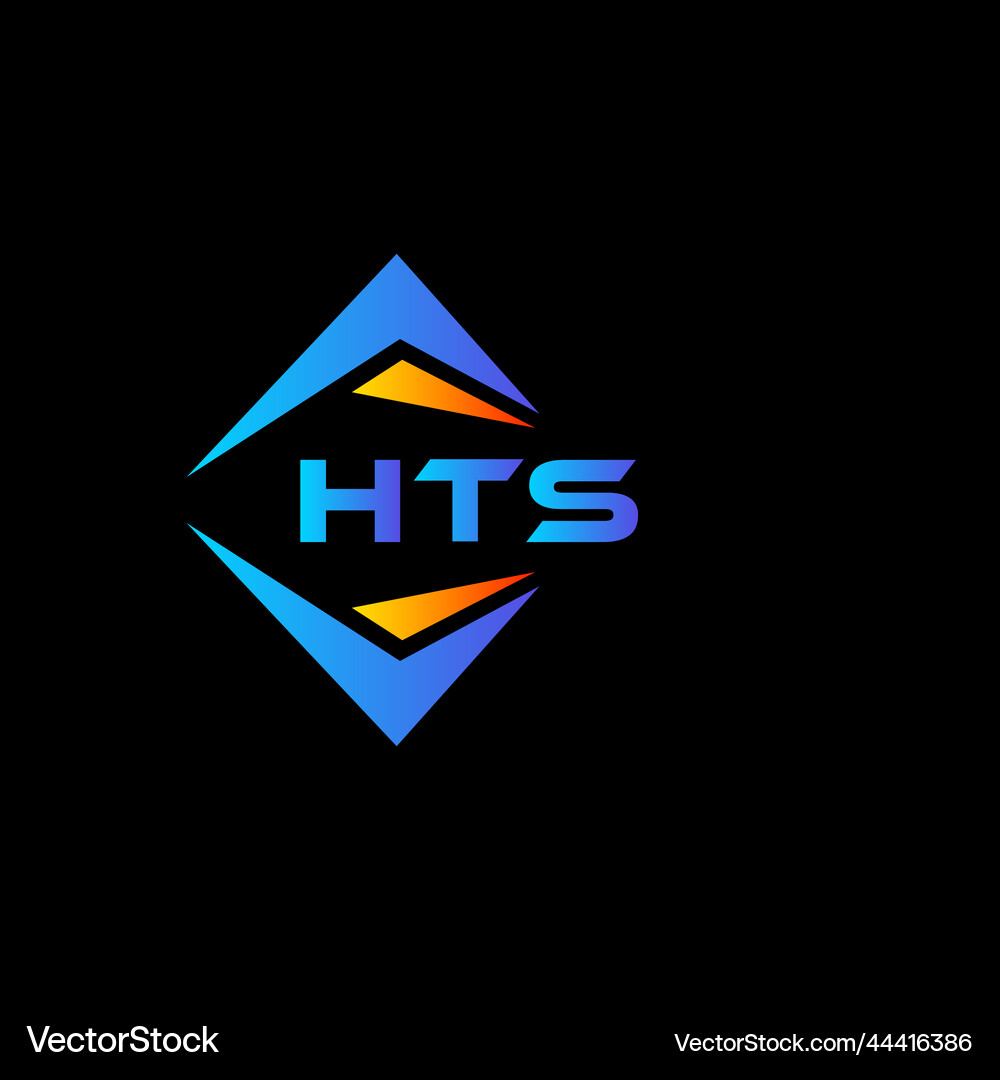 Hts abstract technology logo design on black Vector Image