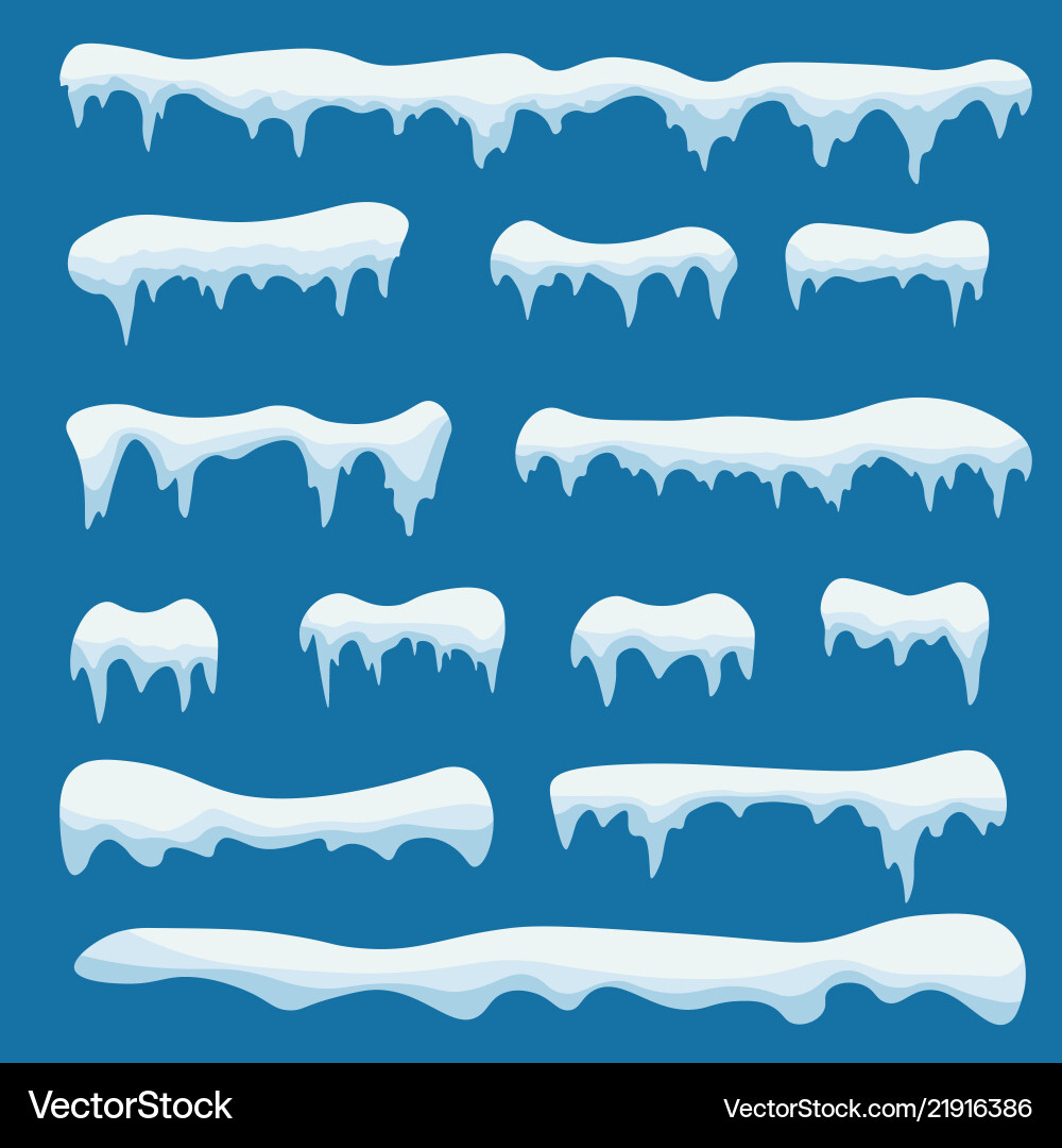 Set of ice caps Royalty Free Vector Image - VectorStock