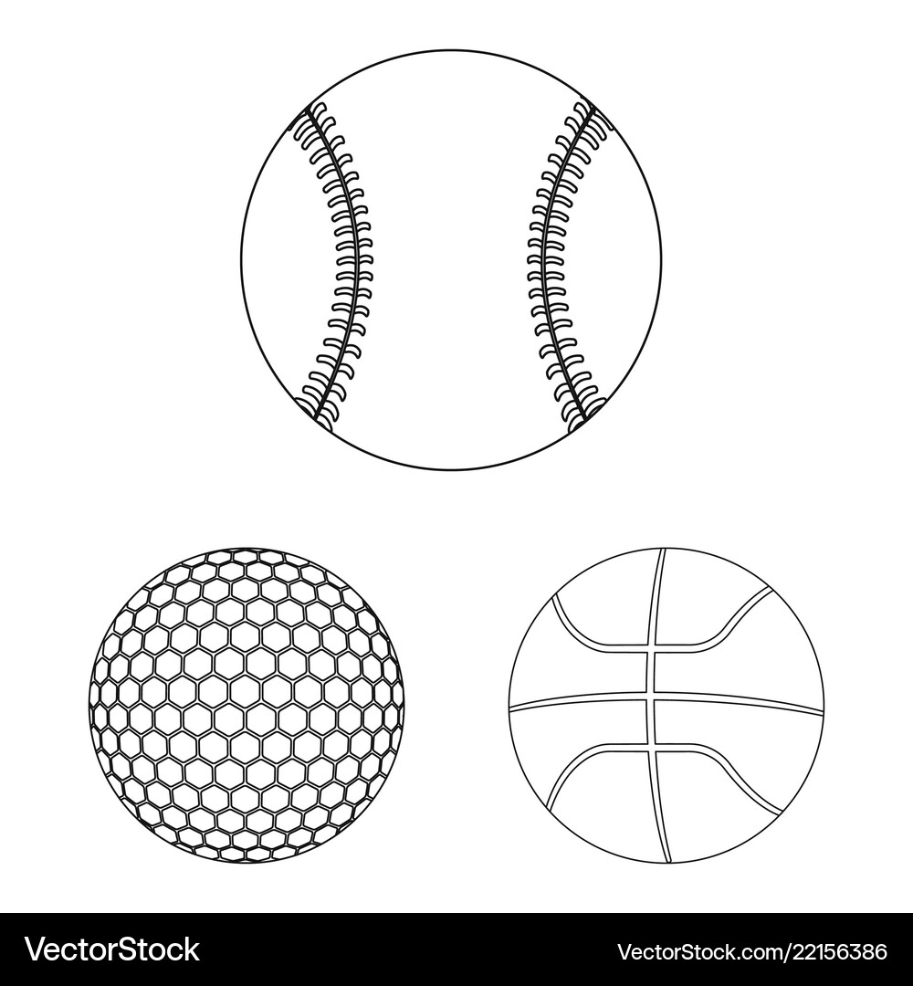 Sport and ball icon set Royalty Free Vector Image