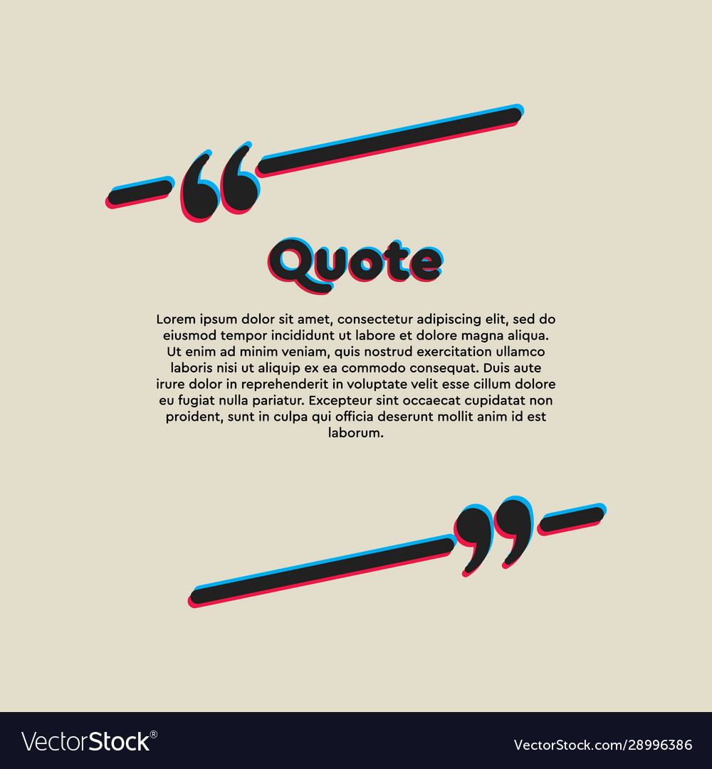 Template a creative quote bracket bubble Vector Image