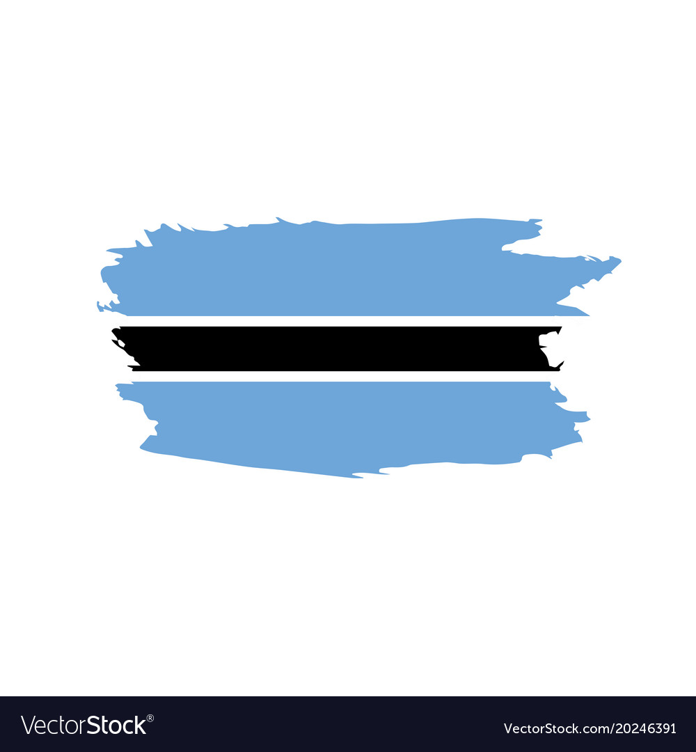 Botswana flag Royalty Free Vector Image - VectorStock