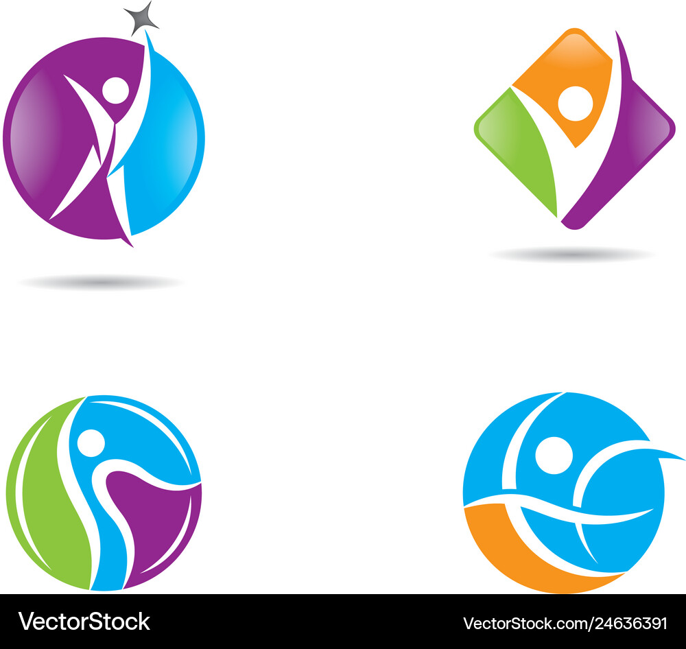 Human health symbol design Royalty Free Vector Image