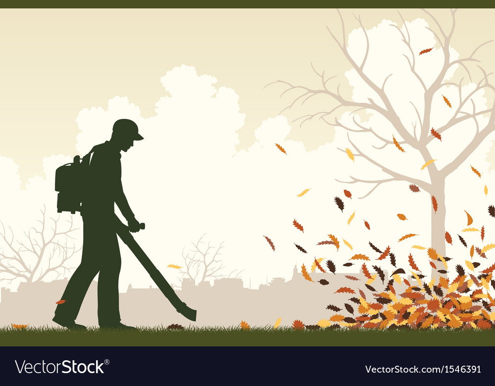 Leaf blower Royalty Free Vector Image - VectorStock