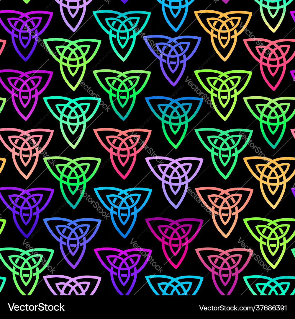 Seamless with bright scandinavian symbols Vector Image